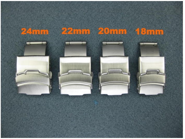 New 24mm 22mm Stainless Deployment Buckle Deployant Clasp with Safety ...