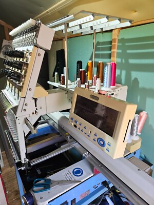 Happy Japan Industrial Embroidery Machine 15 needle single head 1200mm ...