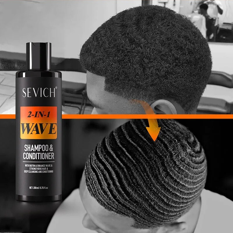 200ml Waves Shampoo 360 Deep Clean Anti-Hair Loss Waves Control Pomade ...