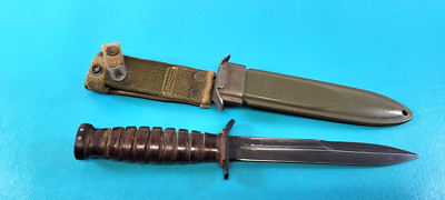 WWII US Military M3 Camillus Trench Knife Blade Marked + Sheath 4th Var ...
