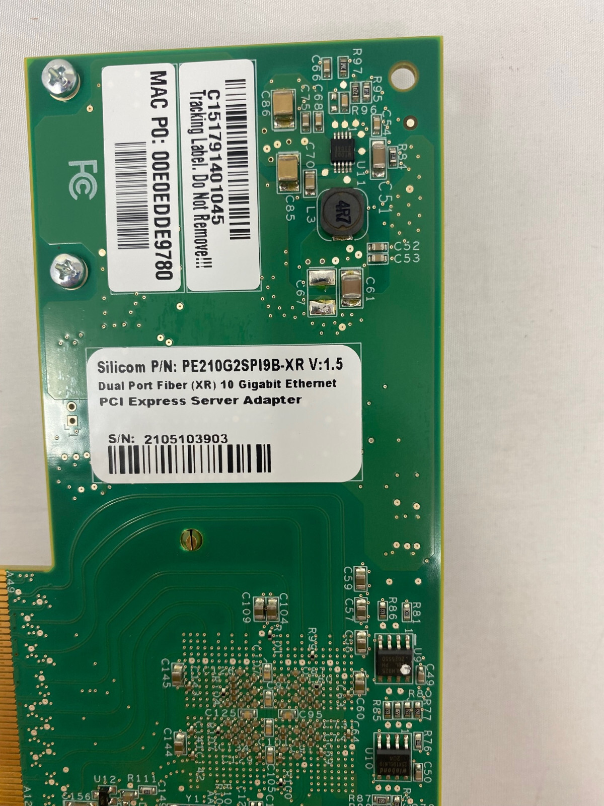 Silicom Dual-Port 10Gb PCI-E Ethernet Server Adapter ver.1.5 PN ...