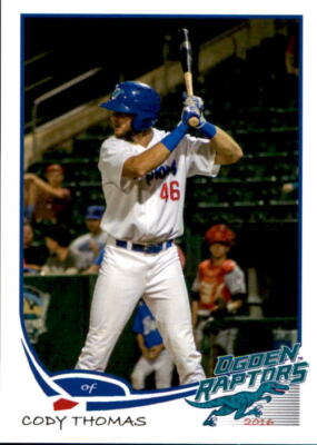 2016 Ogden Raptors Grandstand #30 Cody Thomas Colleyville Texas TX ...