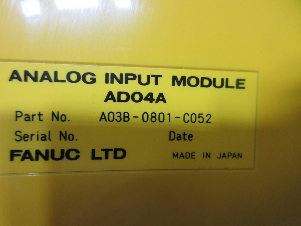 FANUC ANALOG INPUT MODULE AD04A A03B-0801-C052 LOT OF 2 | eBay