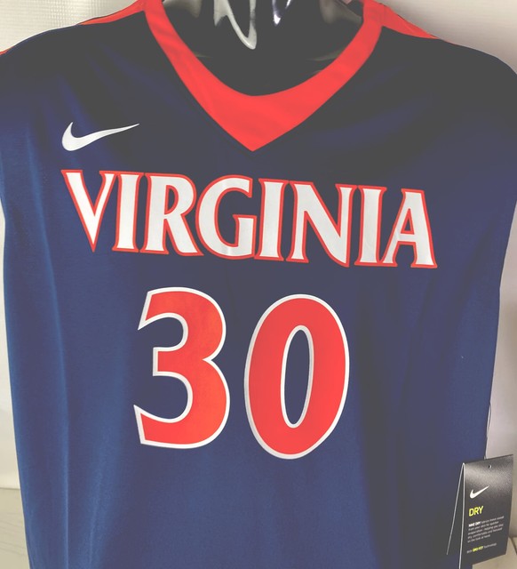 Virginia Cavaliers Nike Elite Basketball Jersey XXL 30 Blue Away UVA ...
