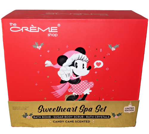 The CREME Shop Disney MINNIE MOUSE LE 3pc Spa Set Candy Cane Scent NIB ...