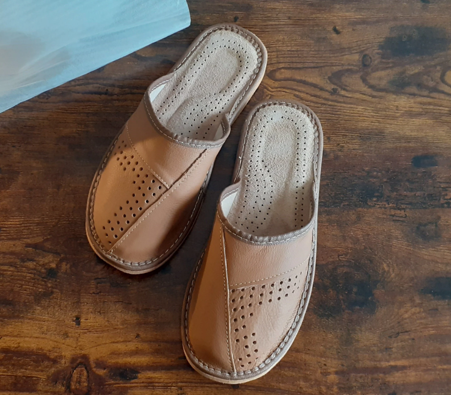 Men slippers genuine leather Mountain style FOLK Hand Made Europe Mule ...