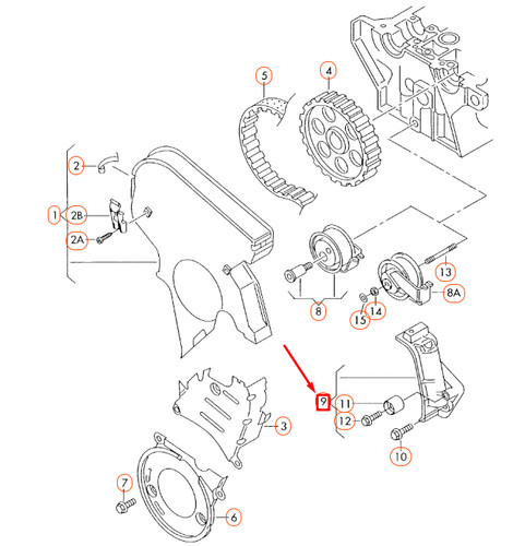 NEW AUDI A4 B7 ENGINE TIMING BELT TENSIONER DAMPER 06B109477A OEM | eBay