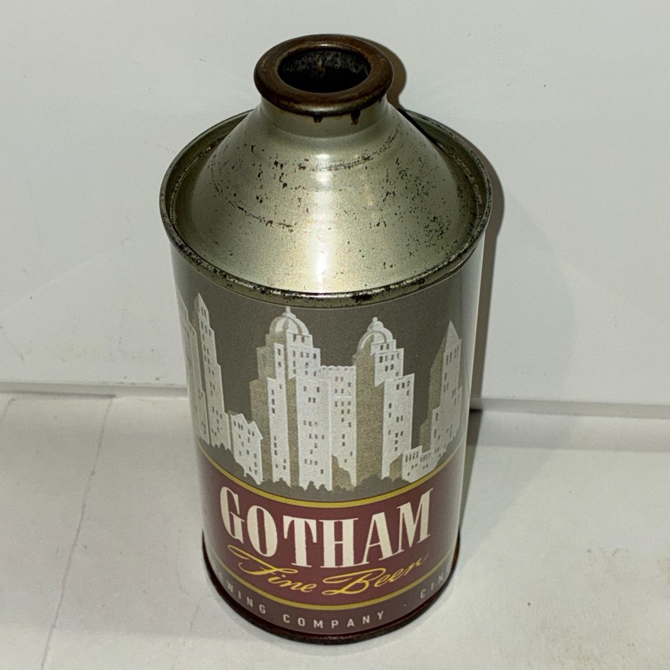 Gotham NOVELTY / REPLICA cone top beer can, paper label | eBay