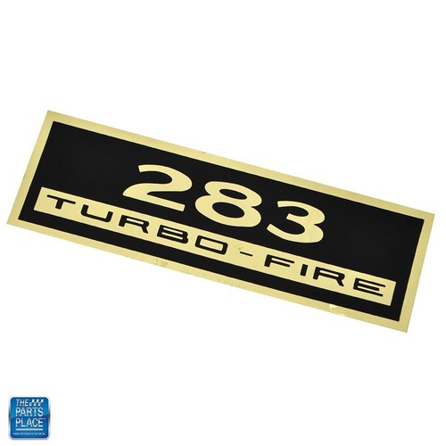 1962-1965 Chevy Cars 283 Turbo-Fire Valve Cover Decal DC0119 GM 3816438 ...