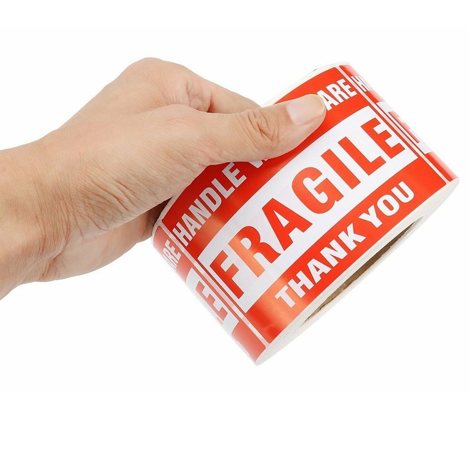 30 Rolls 500/Roll 3x5 Fragile Stickers Handle with Care Shipping Label ...