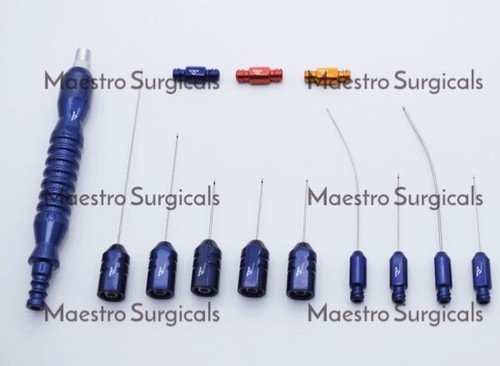 Set Of Micro Fat Injection liposuction Cannulas With Handle , premium ...