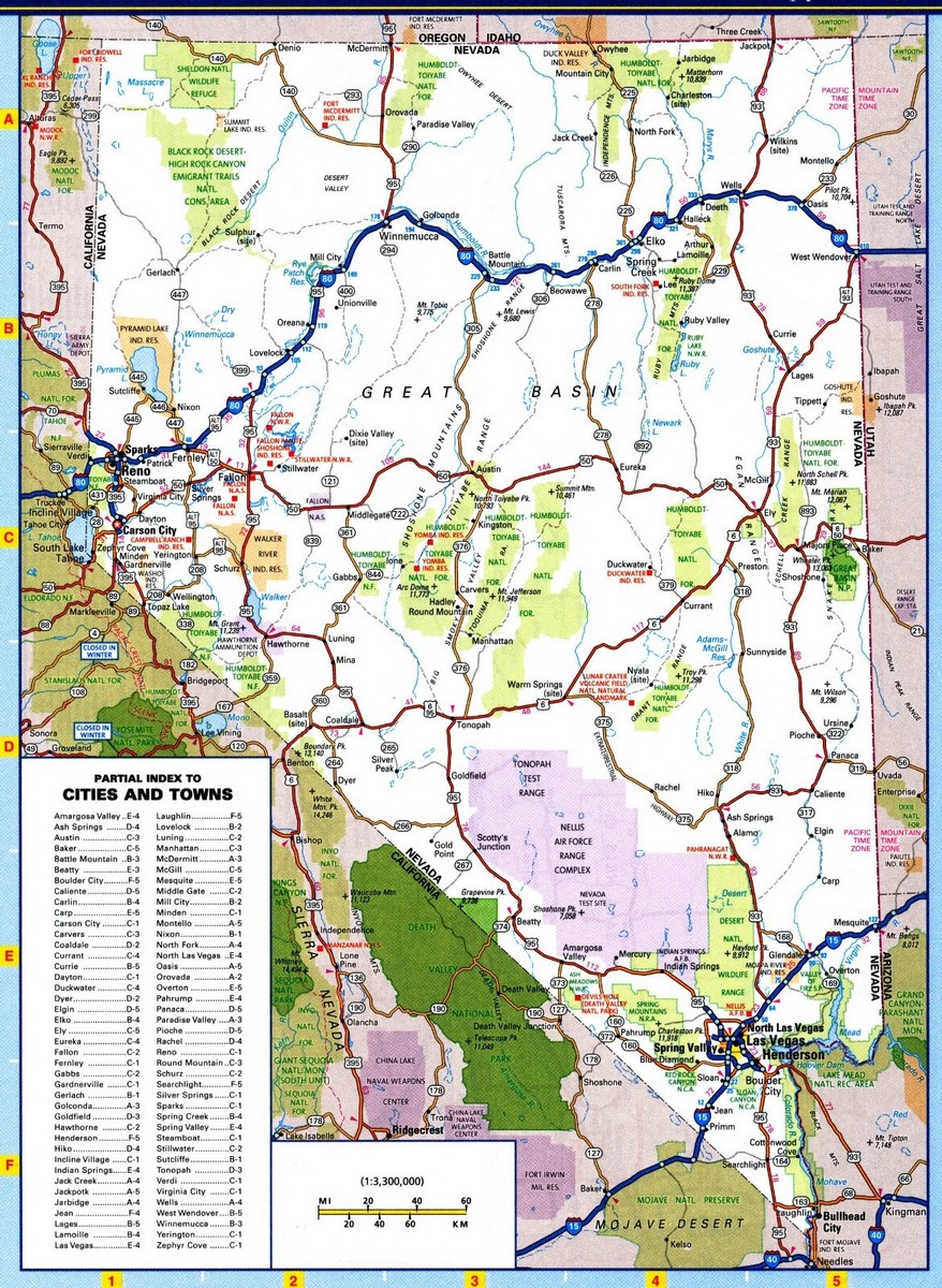Reno Highway Map