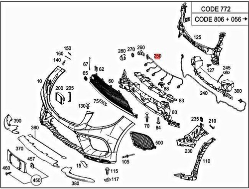 Genuine MERCEDES X166 GL-CLASS X166 GLS Electrical wiring harness ...