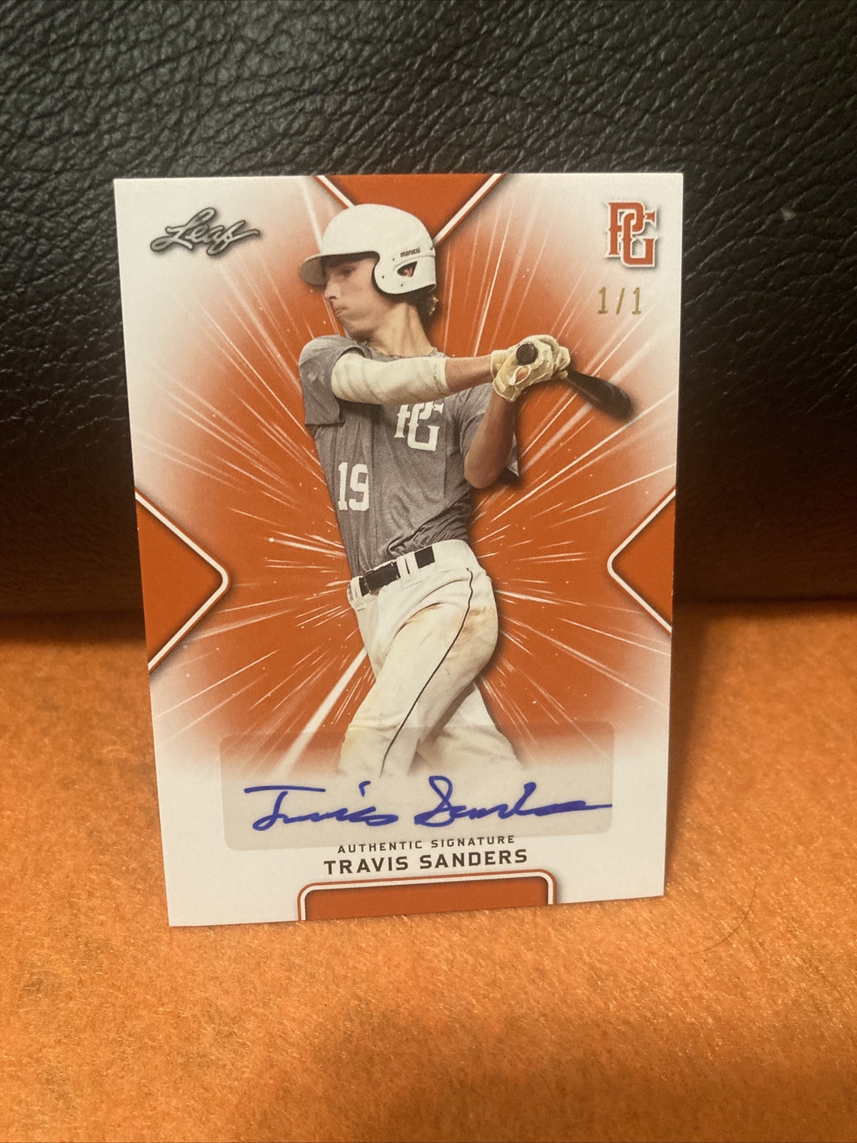 2021 LEAF PERFECT GAME TRAVIS SANDERS ROOKIE AUTO ORANGE PARALLEL SP# 1/1 REDSOX | eBay