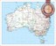 DETAILED MAP OF AUSTRALIAN ROADS AUSTRALIA AUS ATLAS WALL PRINT PREMIUM ...