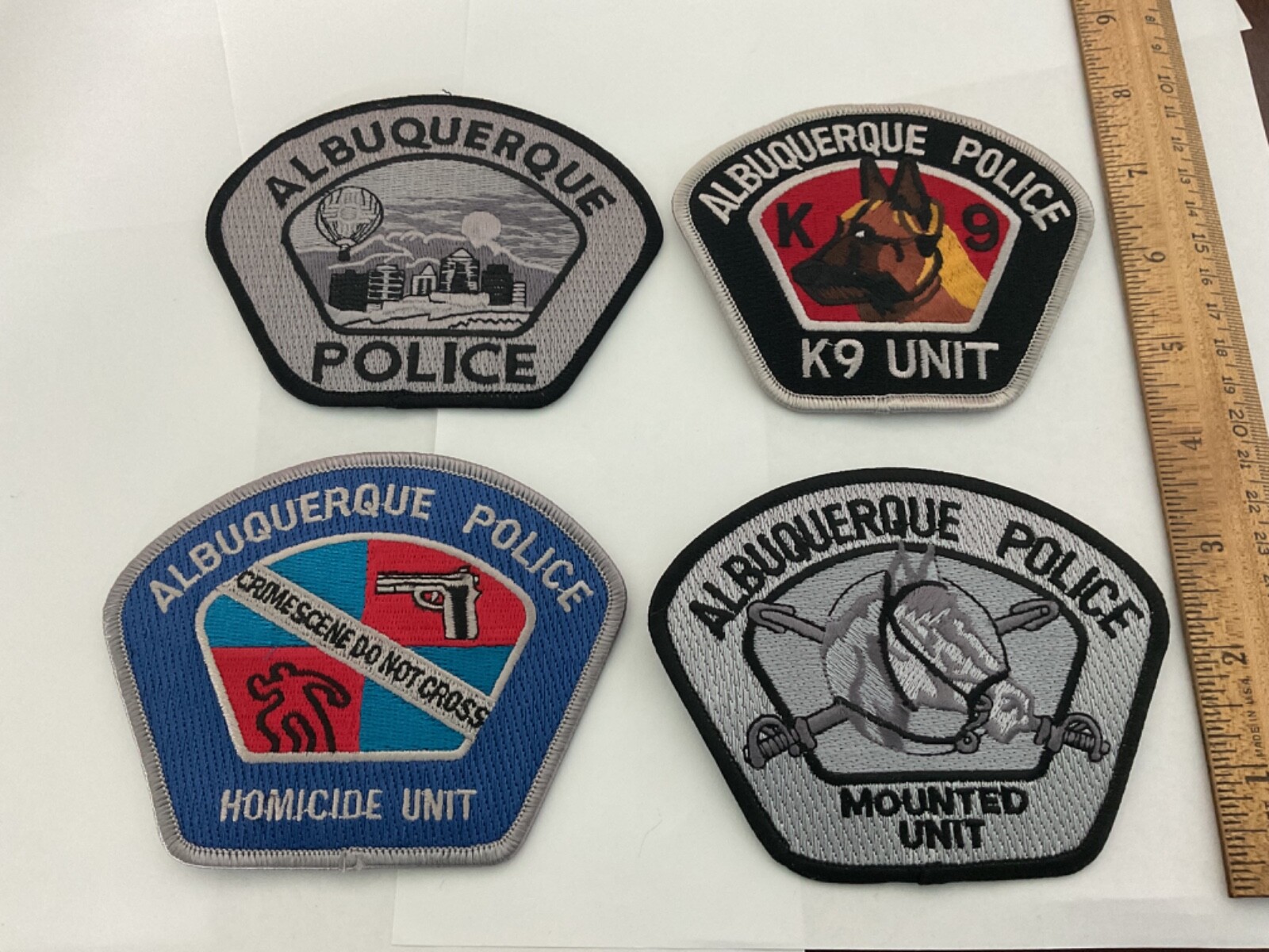 Albuquerque Police Law Enforcement collectable Patch Set 4 pieces full ...