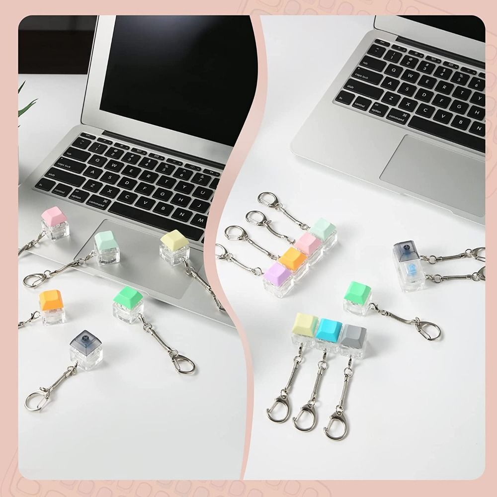 Fidget Button Finger Keyboard Keyboard Keychain Toys Keycap Fidget ...