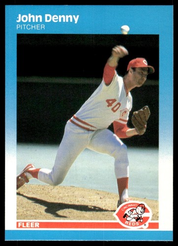 1987 Fleer Baseball Card John Denny Cincinnati Reds #199 | eBay