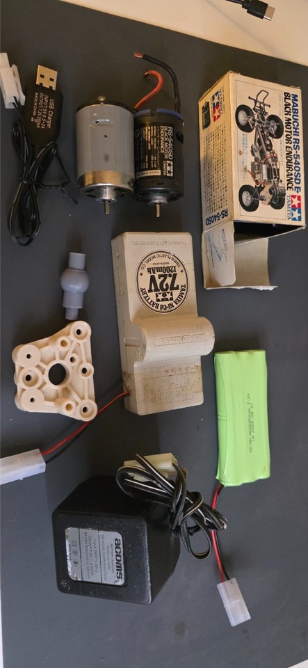 Tamiya vintage Wild Willy original parts including boxed RS 540SD motor ...