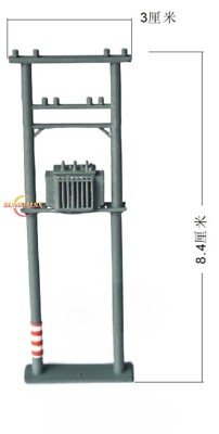 HO Scale Outland Building Models Outdoor Power Pole Model Scene Display ...