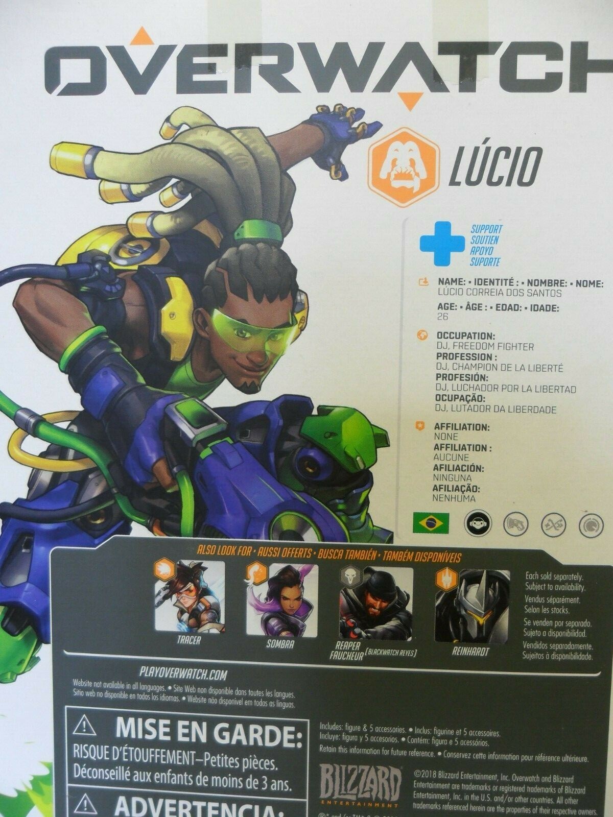 Overwatch Ultimates NEW* Lucio * 6-Inch Action Figure Hasbro Blizzard ...