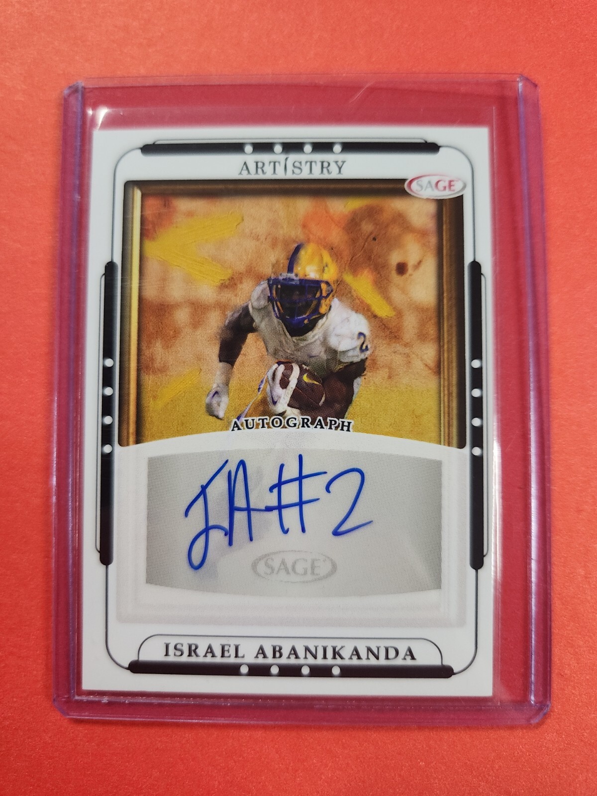 2023 Sage Artistry Israel Abanikanda Autographed Art Card #ART-IA Pitt ...