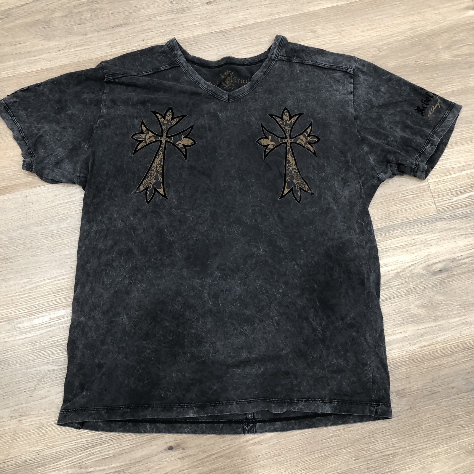 Men’s Rebel Spirit XXXL Royal Way Life V-Neck Dark Gr… - Gem