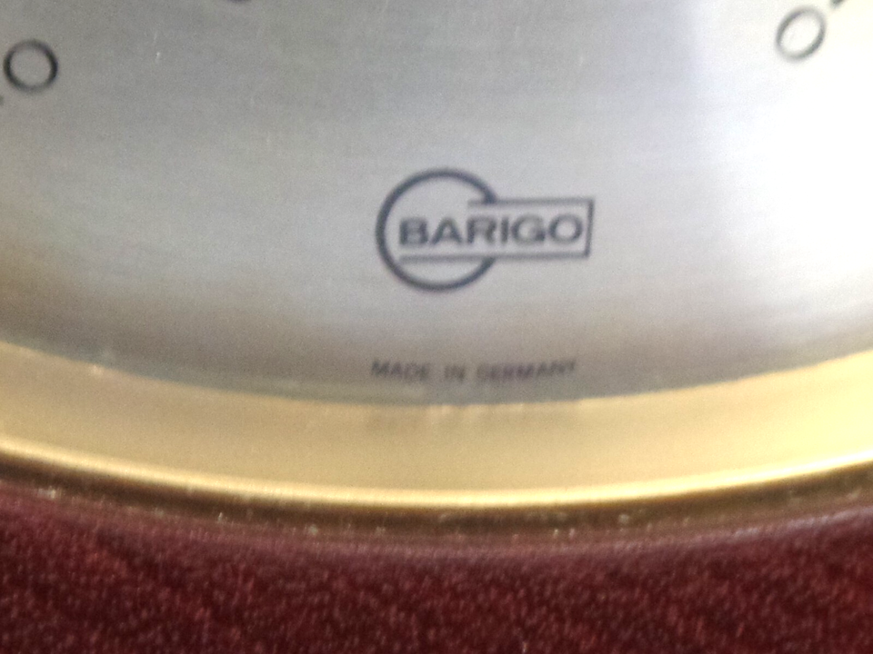 VINTAGE 8 1/2" BARIGO ANALOG WOOD WEATHER STATION BAROMETER MADE IN ...