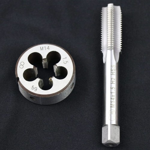 HSS M14x1.5MM Right Hand Metric Thread Plug Tap Die Set Metalworking ...