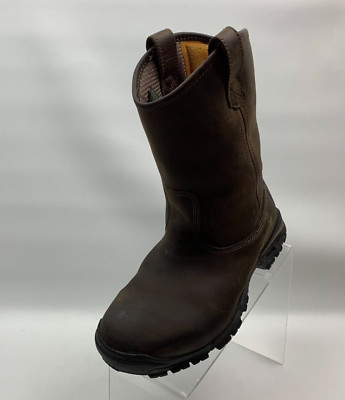 Dunham Tuff-Lite Boots Brown Leather Mid Calf Round Toe Pull On Size 7. ...