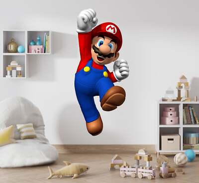 Super Mario Bros Wall Decal Removable Sticker Kids Home Decor Art SMR30 ...
