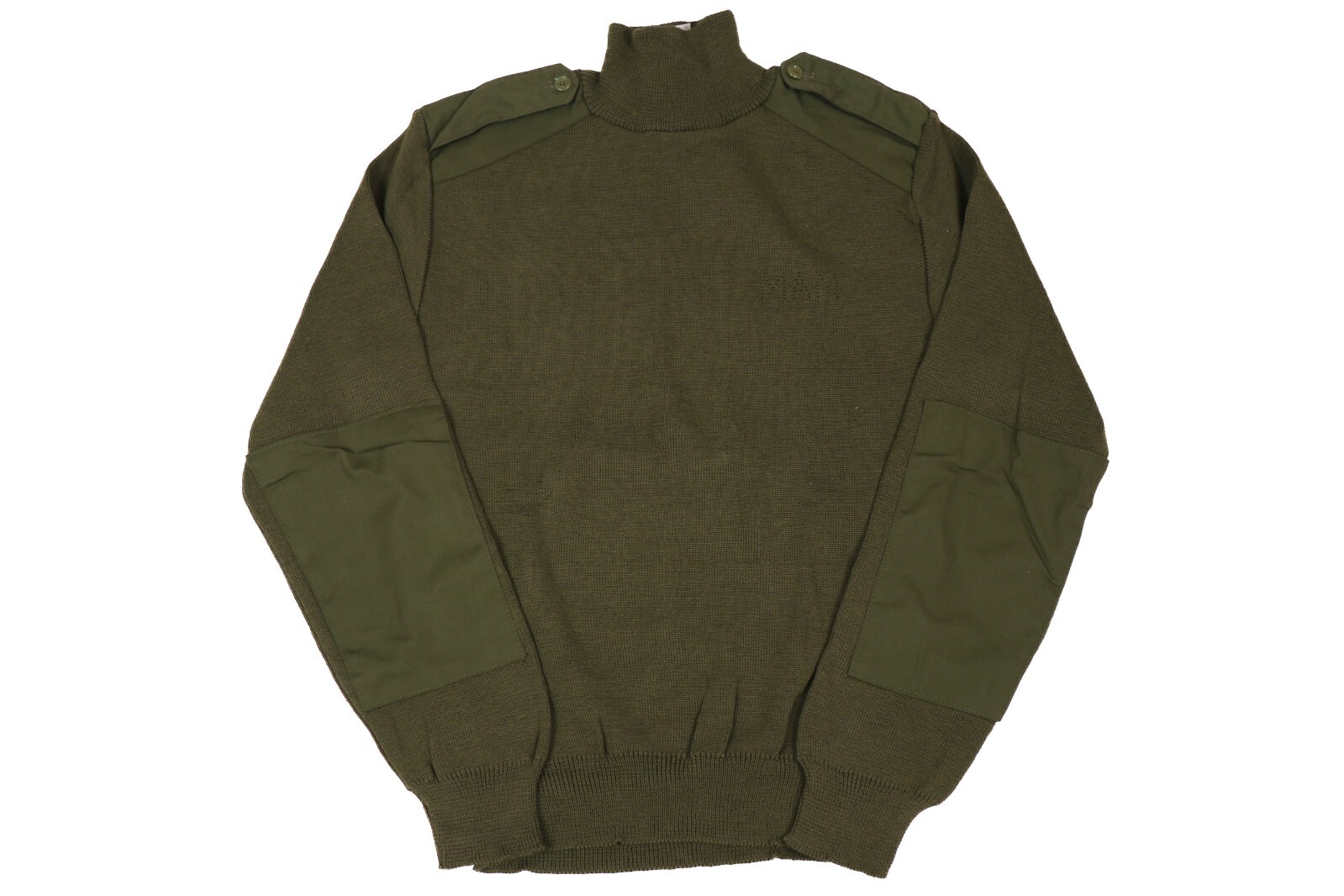 Large - Romanian OD Green Military Sweater Round Neck Wool Pullover ...