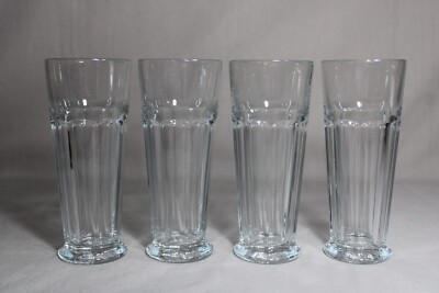 4 LIBBEY Duratuff 7 3/4" Tall 16 Oz Pilsner/Soda Fountain Glasses ...