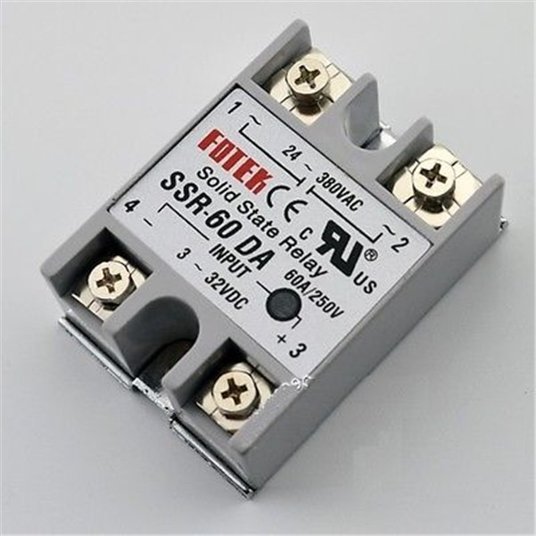 5Pcs 3-32V Dc To Ac Relay Module 24V-380V 60A 250V SSR-60 Da Solid ...