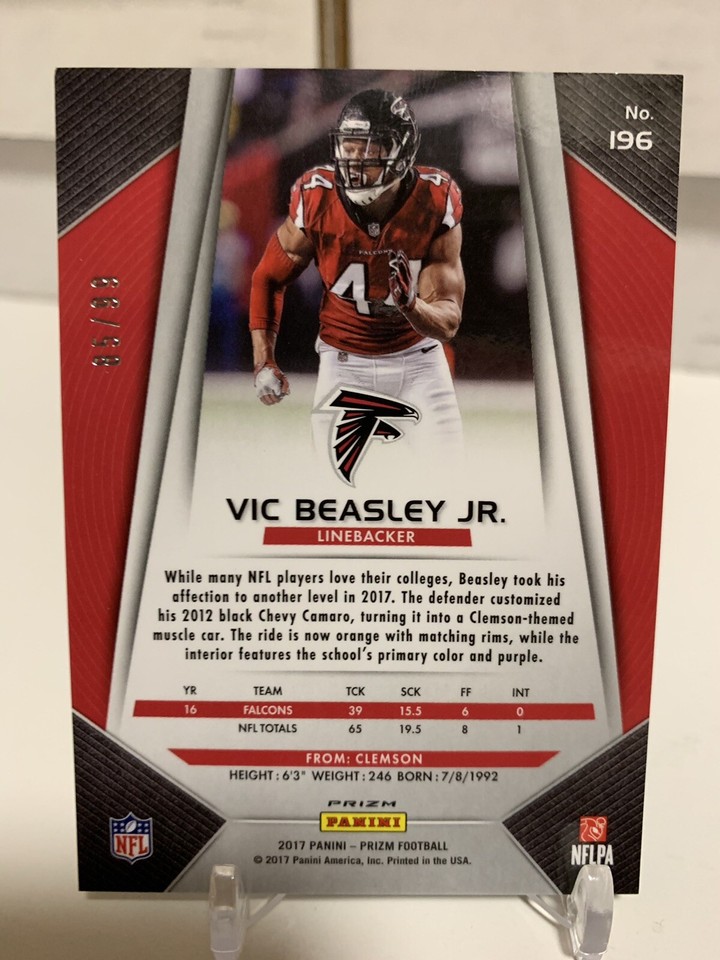 2017 Panini Prizm Vic Beasley Jr. Green SCOPE Falcons /99 | eBay