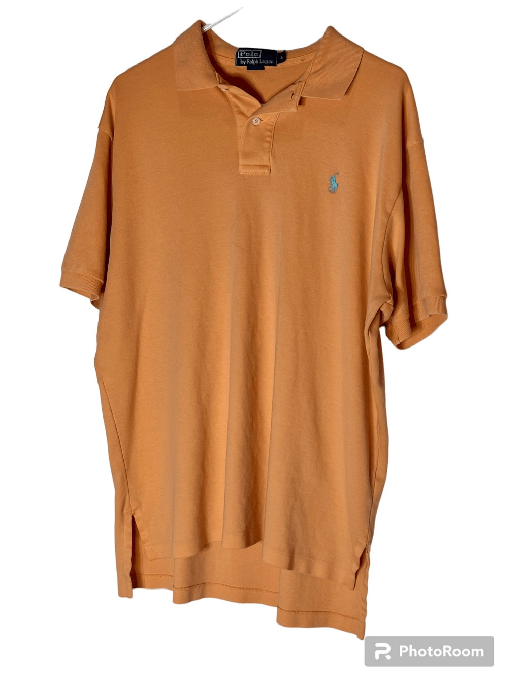 Polo Ralph Lauren light orange/ peach polo size L - f… - Gem