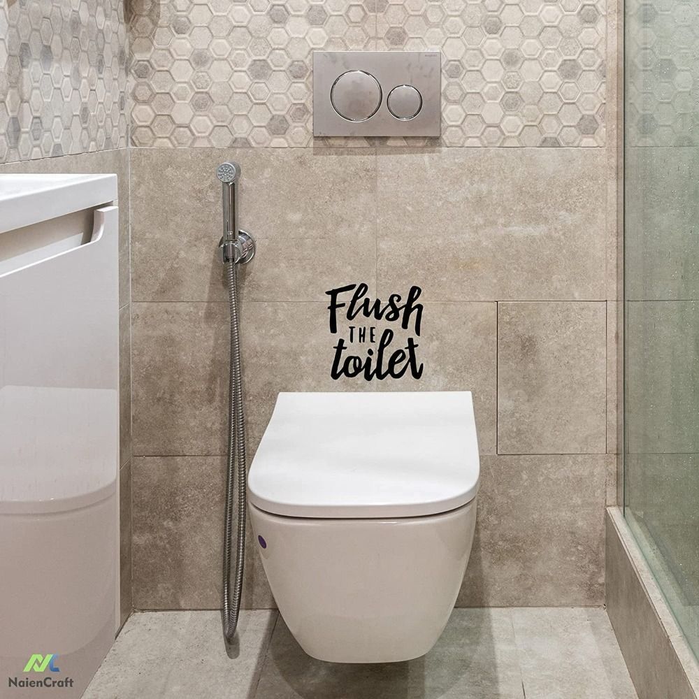 DIY Funny Bathroom Flush Toilet Stickers Close Put Me Down | eBay
