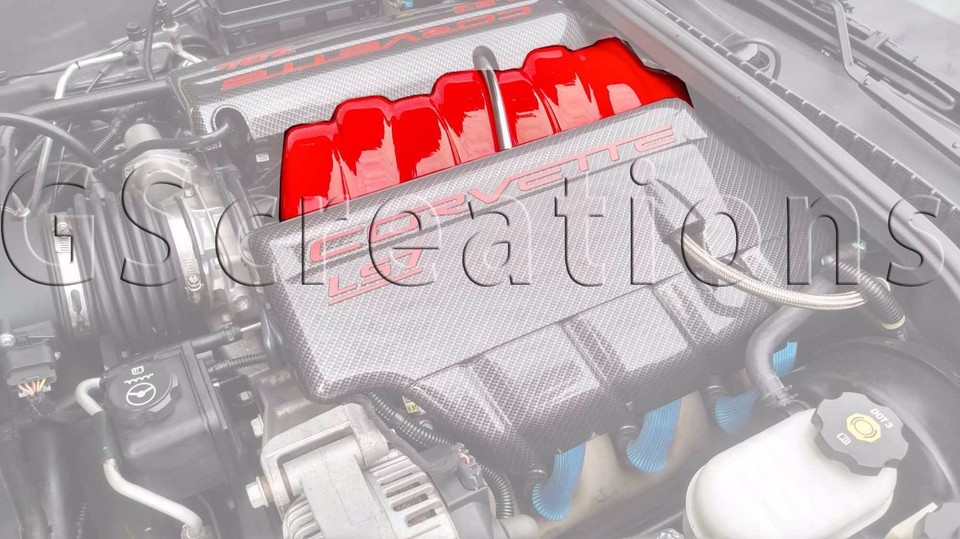 Painted Plenum / Intake Manifold Cover Accessory For LS3 C6 Corvette ...