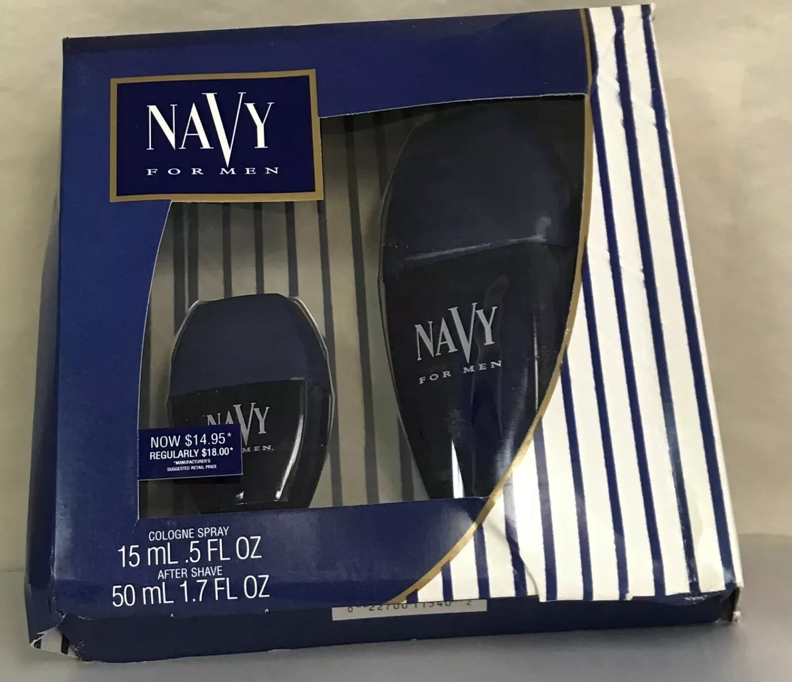 NAVY FOR MEN COLOGNE SPRAY 0.5 OZ & AFTER SHAVE 1.7 OZ BOXED 2 PC - 1 ...