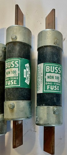 NOS Lot Of Four 4 Bussmann NON-100 100 Amp One-Time Blade Fuse New Old ...