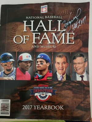 Ivan Rodriguez Autographed Hall Of Fame Yearbook With Certification | eBay