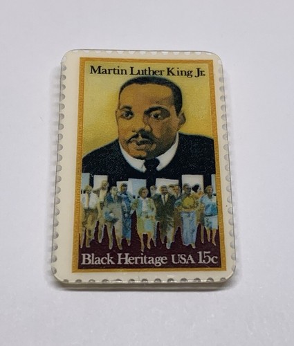 Martin Luther King Jr 1979 Genuine Issued Postage Stamp Homemade Lapel ...