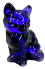 Fenton Dave Fetty 2021 Purple Hand Blown Sitting Cat Figurine - Signed ...