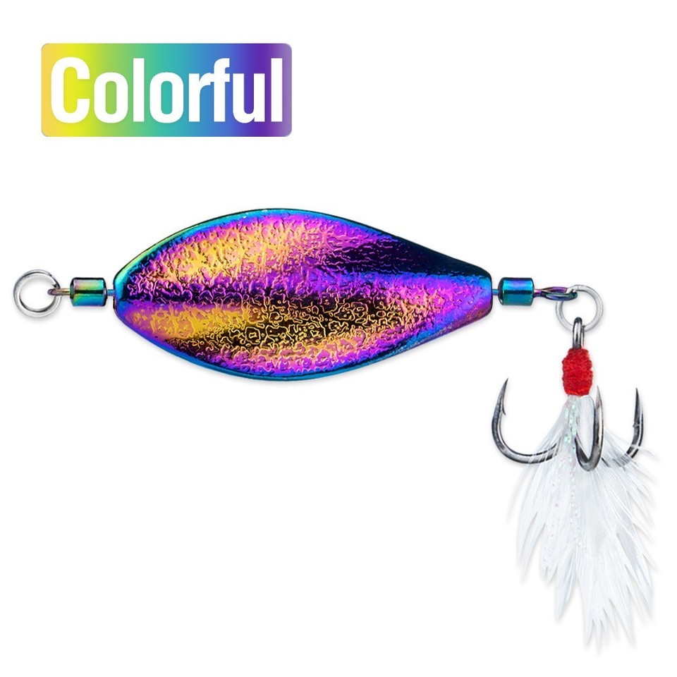 Feathered Hook For Boat Fishing Metal Spinner Bass Lure Long Lasting ...