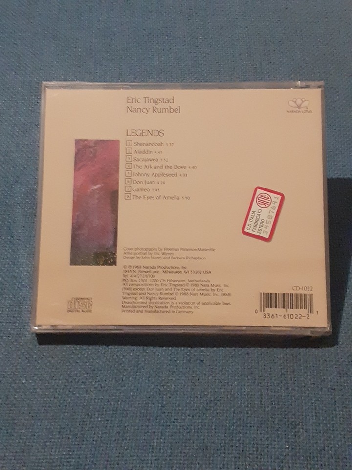 ERIC TINGSTAD & NANCY RUMBEL - LEGENDS. CD | eBay