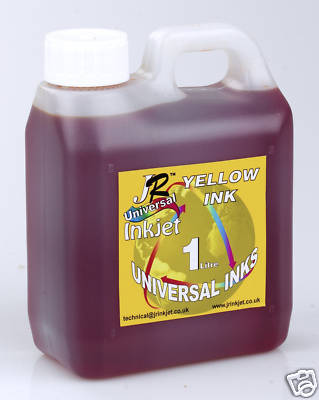 JR INKJET 1 LITRE YELLOW INK FOR CARTRIDGE REFILLING | eBay