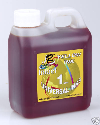 JR INKJET 1 LITRE YELLOW INK FOR CARTRIDGE REFILLING | eBay UK