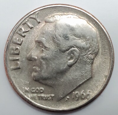 1966 NMM Roosevelt Dime Error Coin | eBay