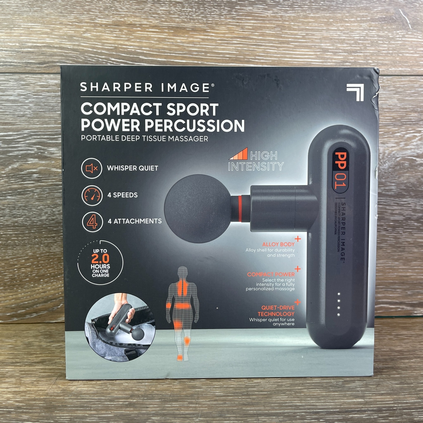 Sharper Image PP01 1016133 Compact Sport Power Percussion Deep Tissue ...
