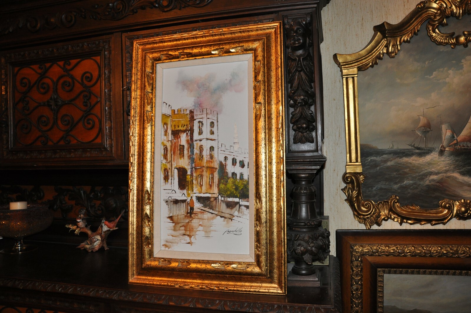 Decorative Modern Painting Lovely Oil Vignettes Adriano Marchello | eBay